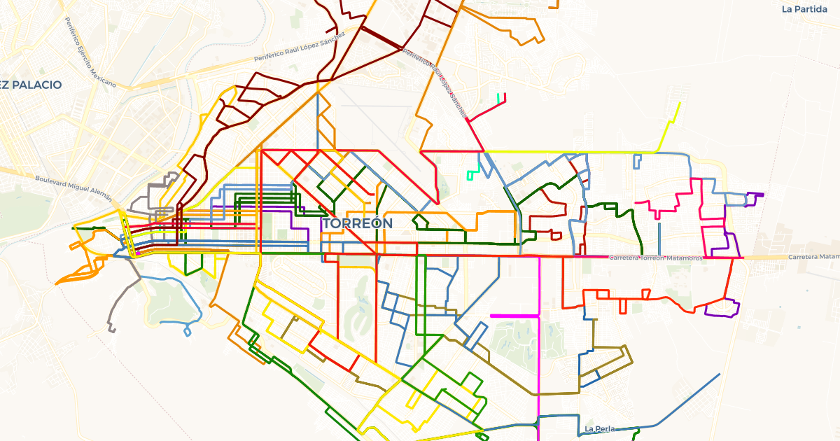 4.2 Rutas de Transporte Público Urbano